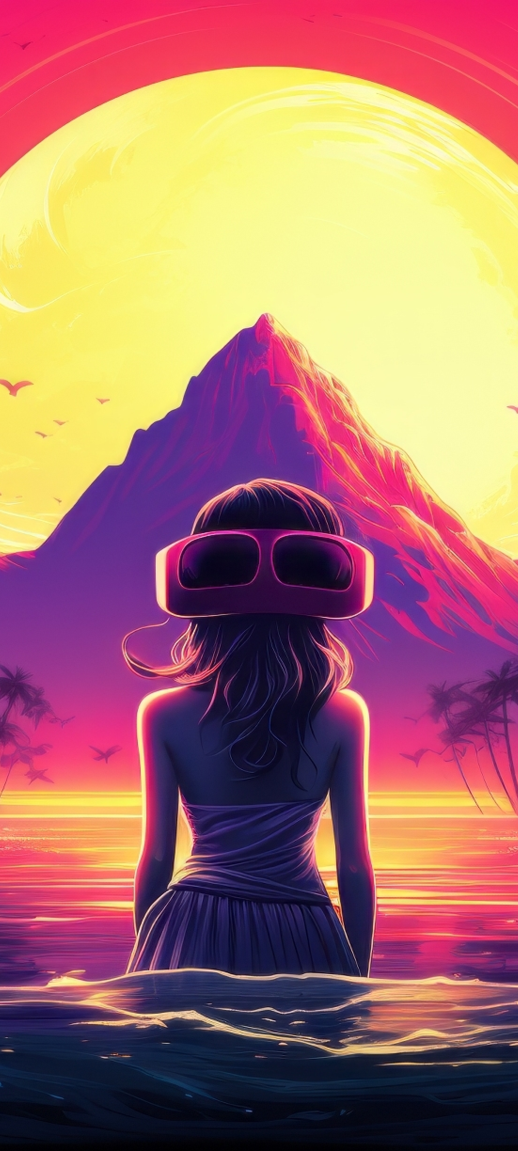 1728x3840 Resolution VR Girl HD Landscape Vaporwave Style 1728x3840 ...
