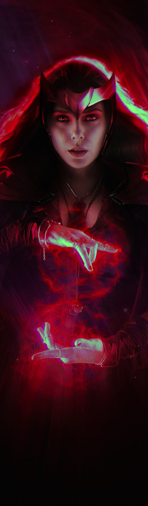 300x1024 Wanda Maximoff Art WandaVision 300x1024 Resolution Wallpaper ...
