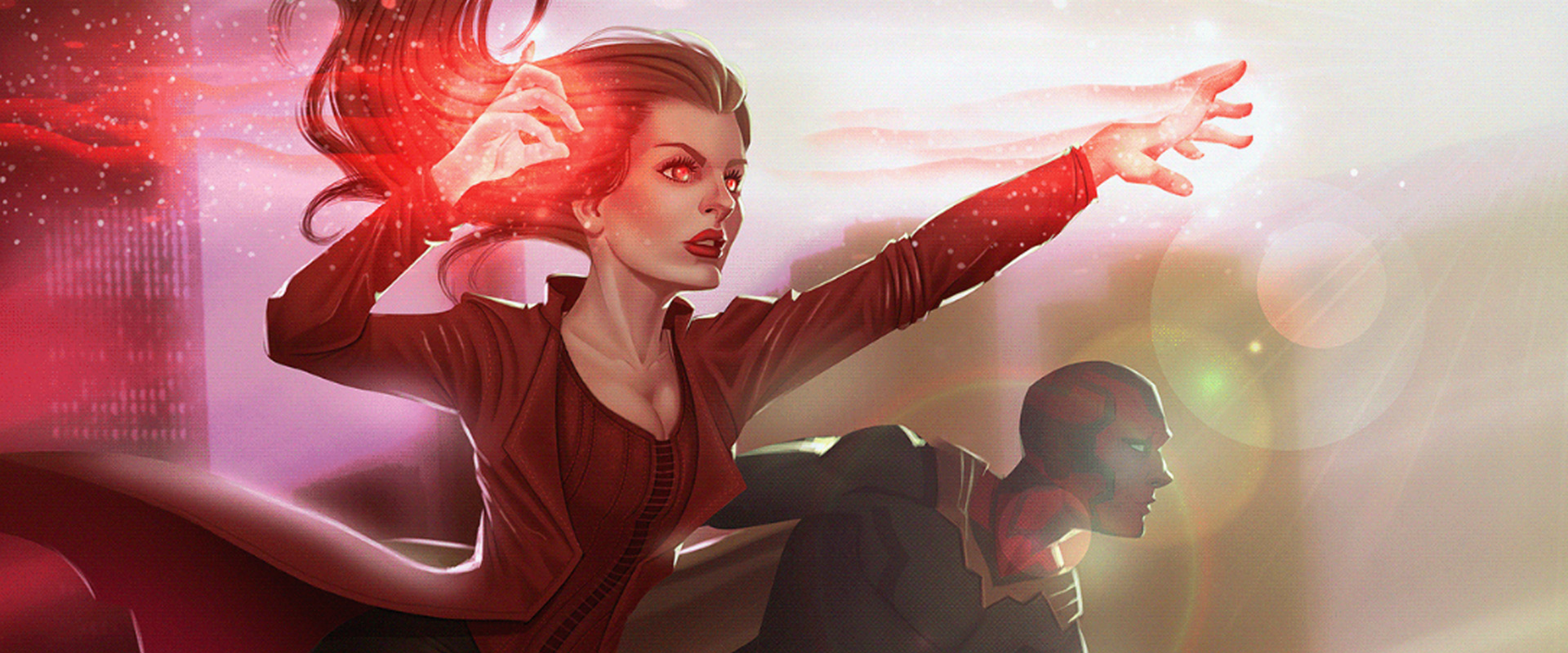 3840x1600 Resolution WandaVision Comic Art 3840x1600 Resolution ...