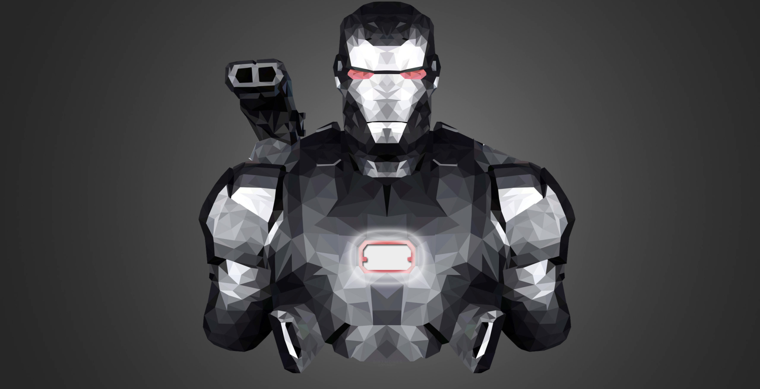 1500x768 Resolution War Machine Iron Man Poly Minimalism 1500x768 ...