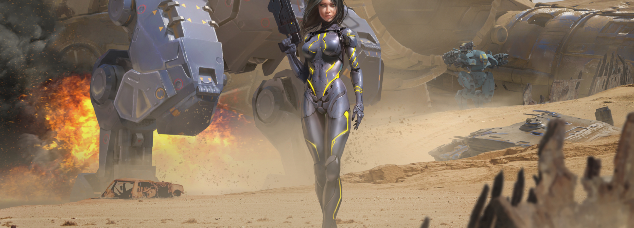 2500x900 Resolution War Robots Poster 2500x900 Resolution Wallpaper ...