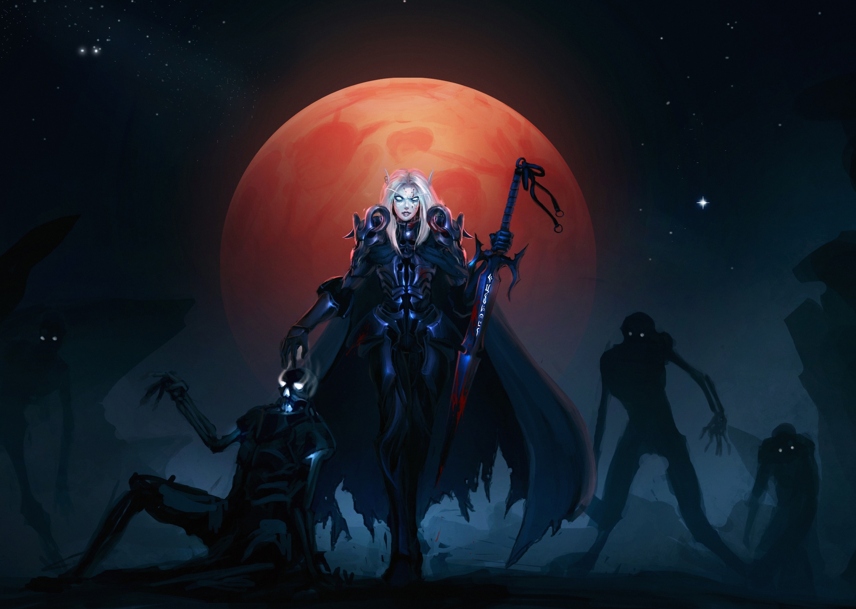 2920x2080 Resolution warcraft, girl, moon 2920x2080 Resolution ...