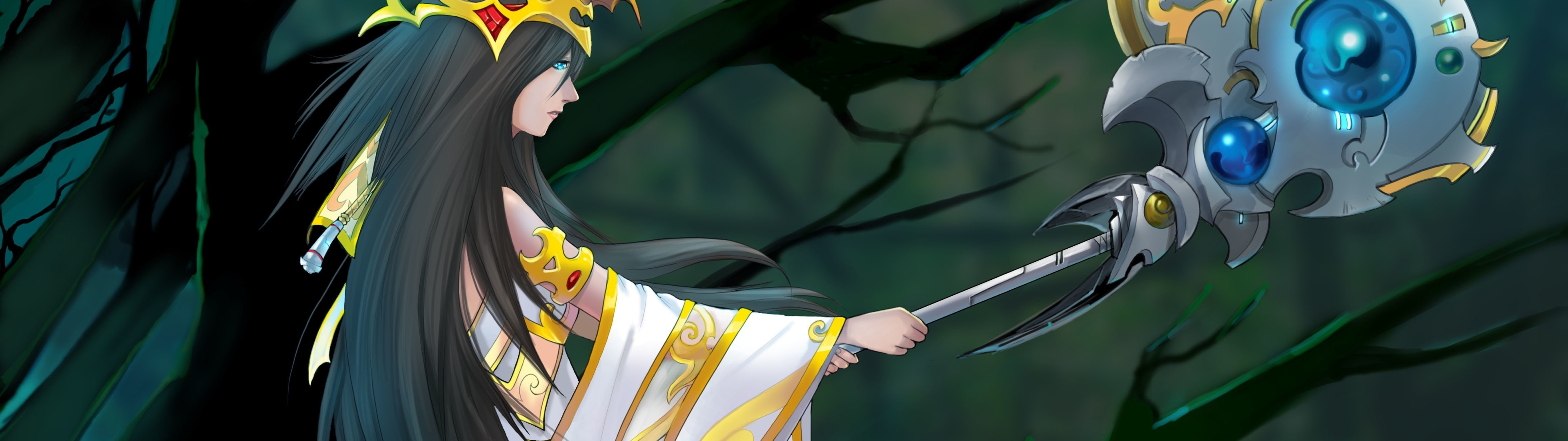 3840x1080 Resolution warrior, league of legends, art 3840x1080 ...