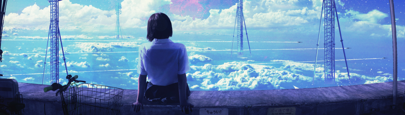 1400x400 Resolution Watching Sun Going Down HD Clouds Art 1400x400 ...