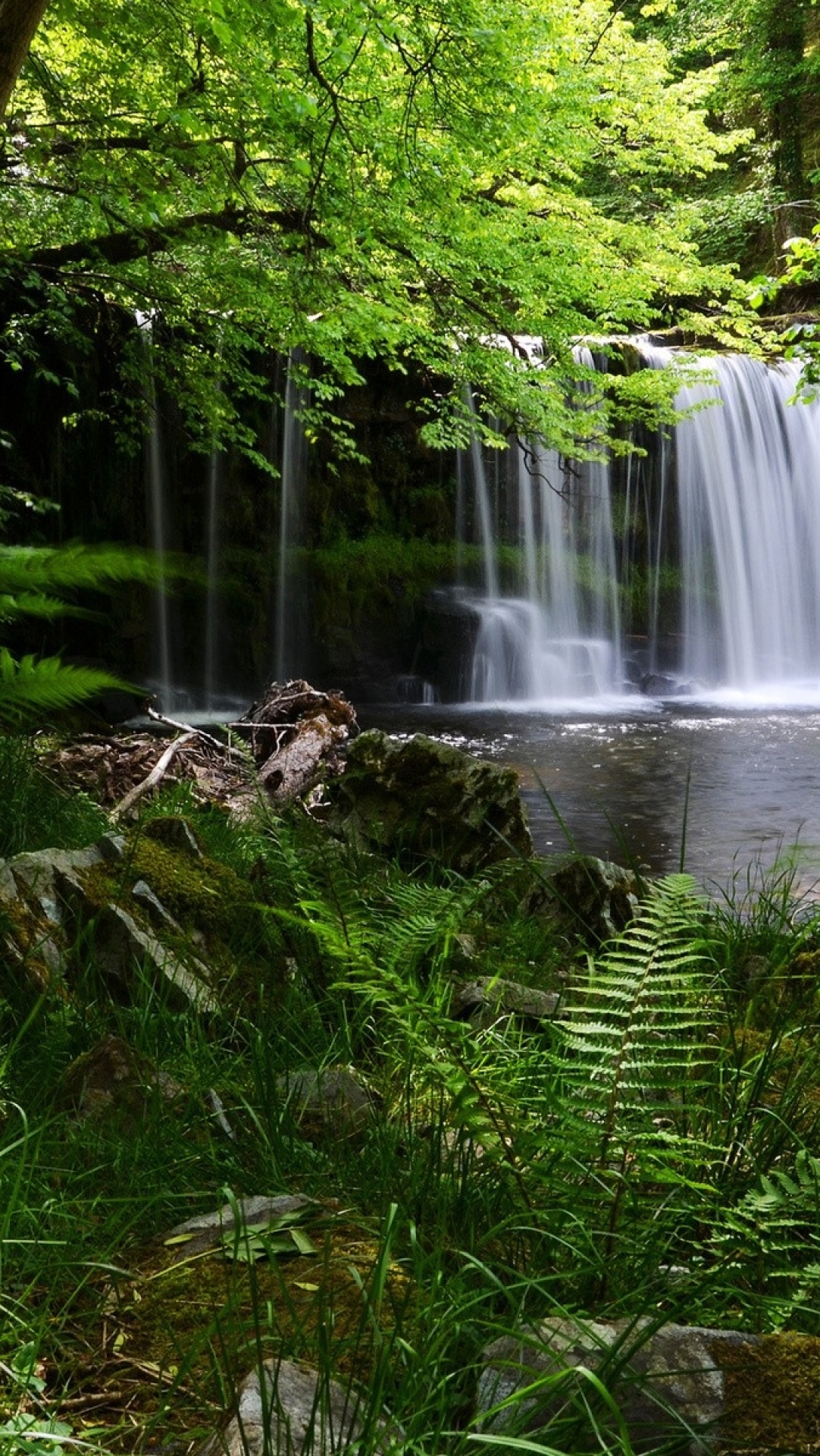 1082x1920 Resolution waterfall, grass, nature 1082x1920 Resolution ...