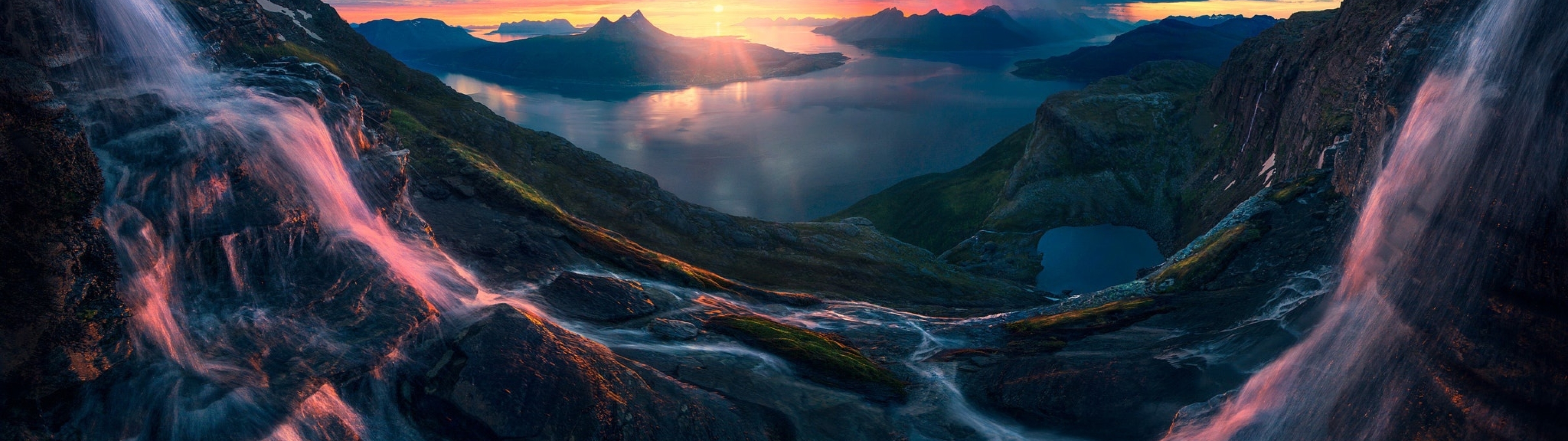 3840x1080 Waterfall HD Norway 3840x1080 Resolution Wallpaper, HD Nature ...