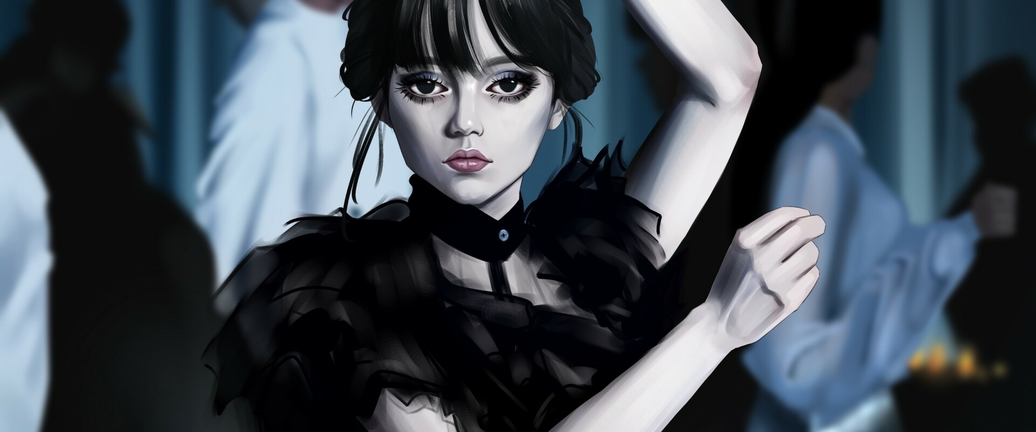 3449x1440 Resolution Wednesday Addams Dance Art 3449x1440 Resolution ...