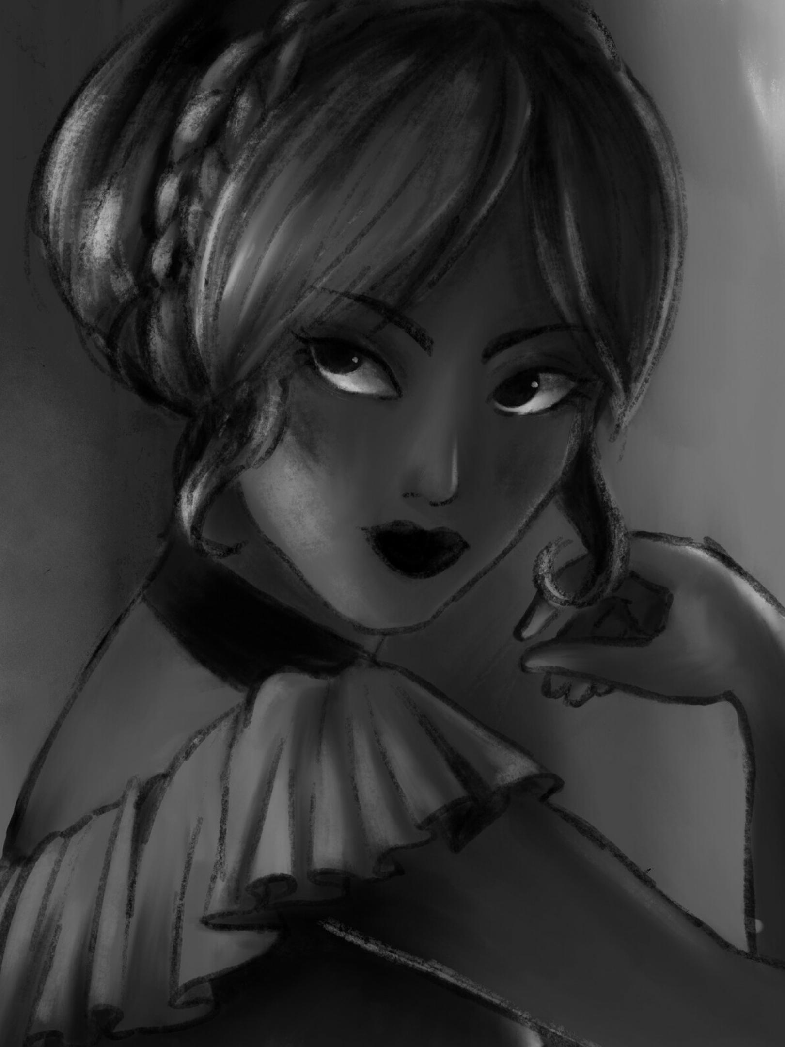 1620x2160 Resolution Wednesday Addams Monochrome Digital Art 1620x2160 ...