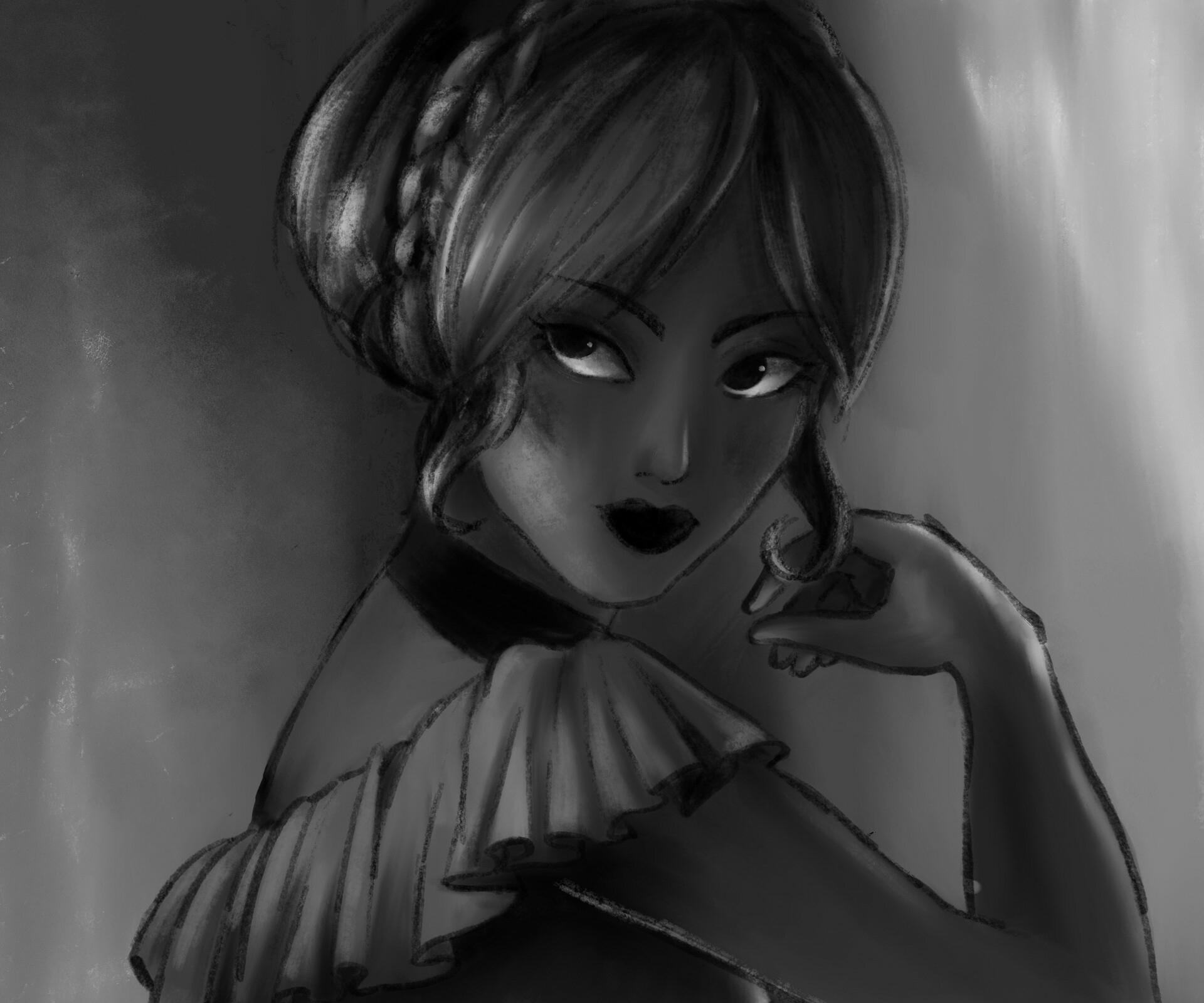 3840x240020 Wednesday Addams Monochrome Digital Art 3840x240020 ...