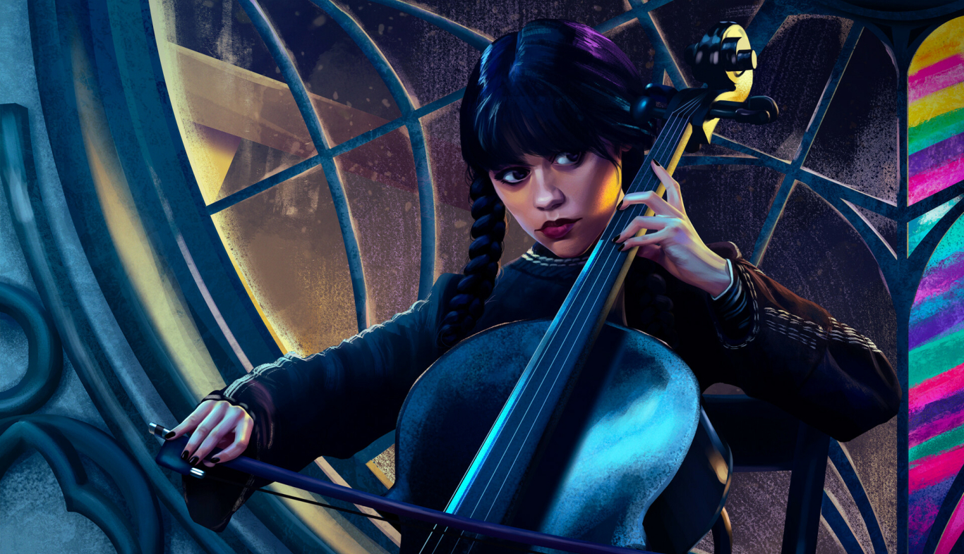 1366x786 Resolution Wednesday Addams Music Art 1366x786 Resolution ...