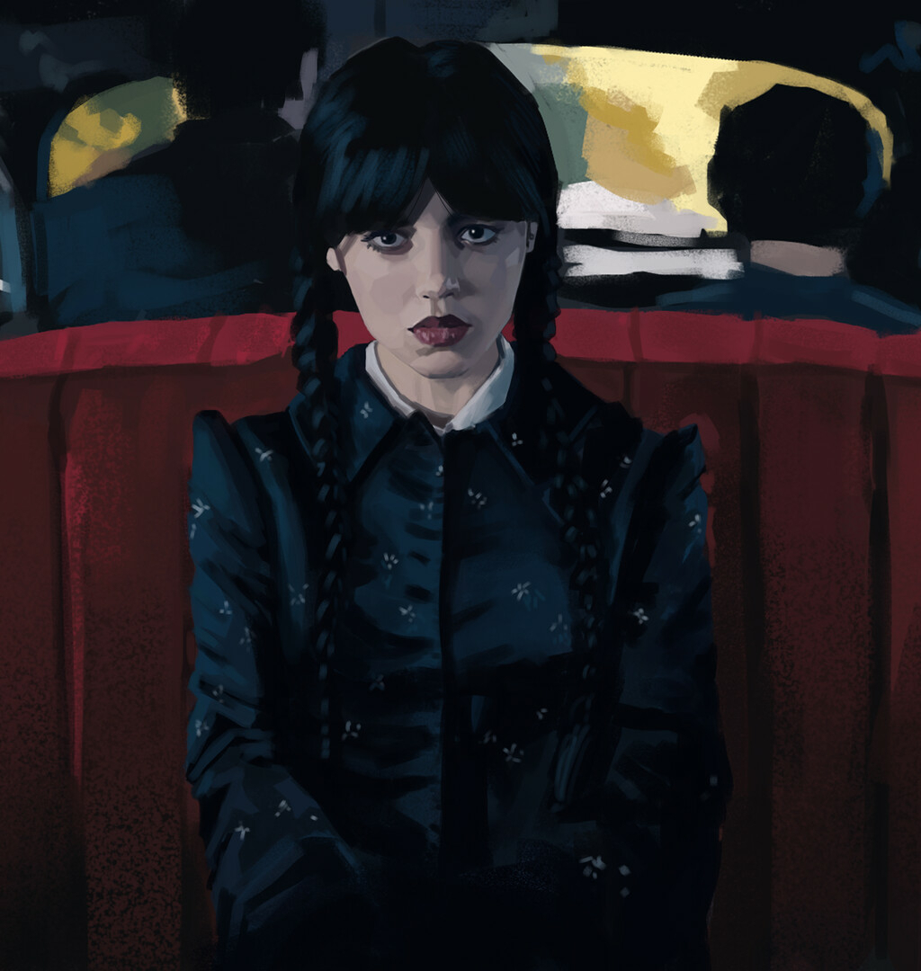 1024x1080 Resolution Wednesday Addams Netflix Digital 1024x1080 ...