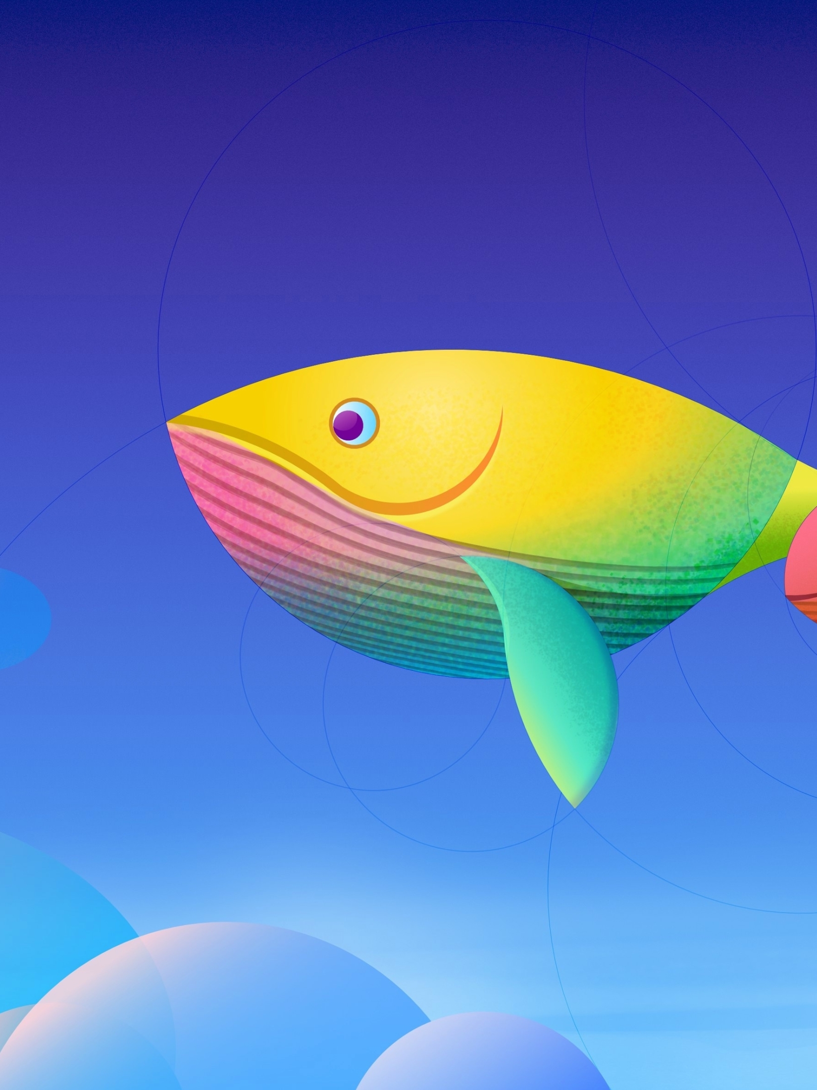 1650x2200 Resolution Whale Fish Drawing Art 1650x2200 Resolution ...