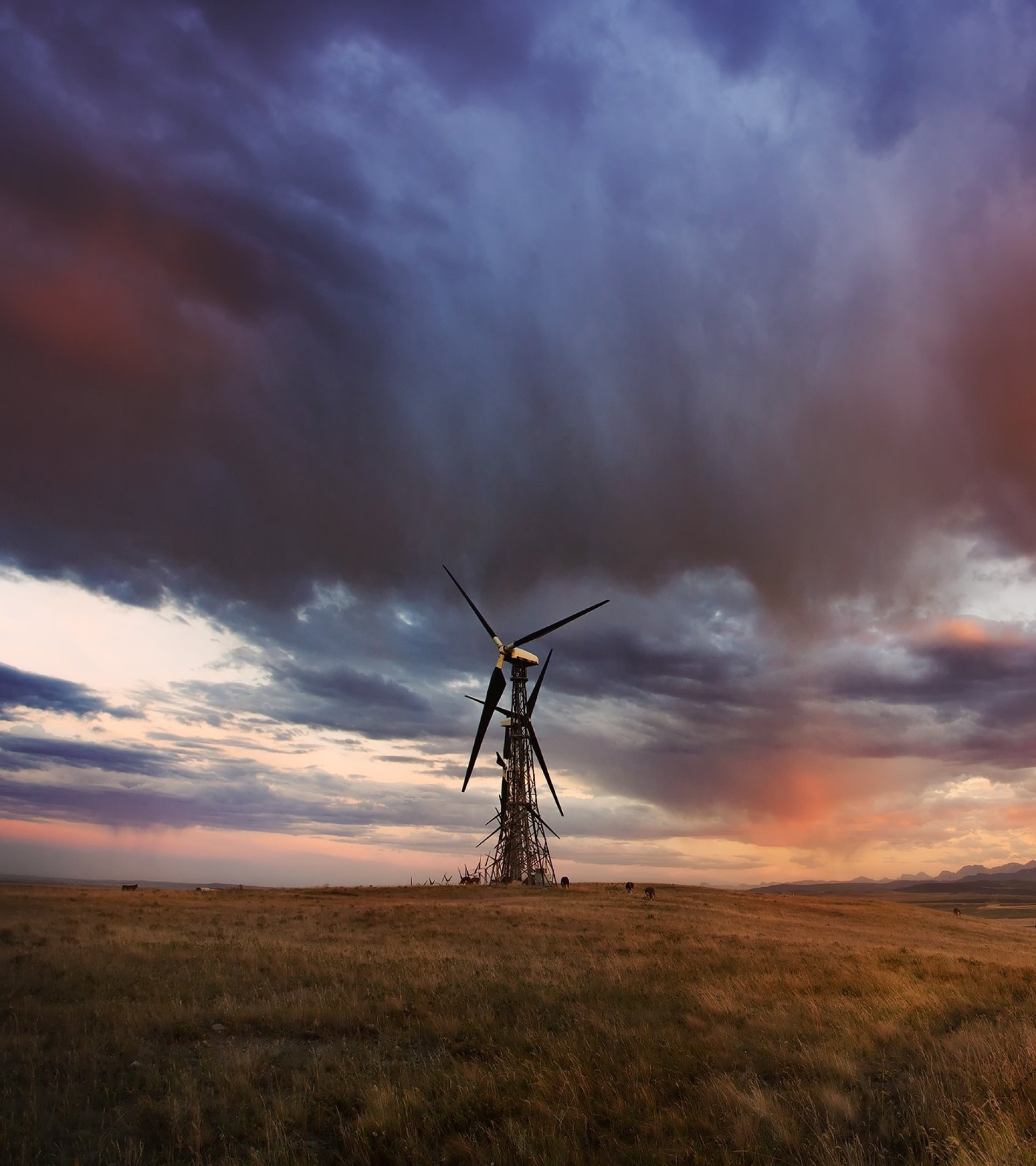 1920x2160 Wind Turbine HD Dramatic Photography 1920x2160 Resolution ...