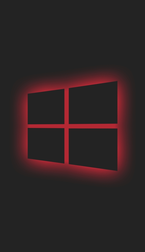 604x1050 Resolution Windows 10 Logo Red Neon 604x1050 Resolution ...