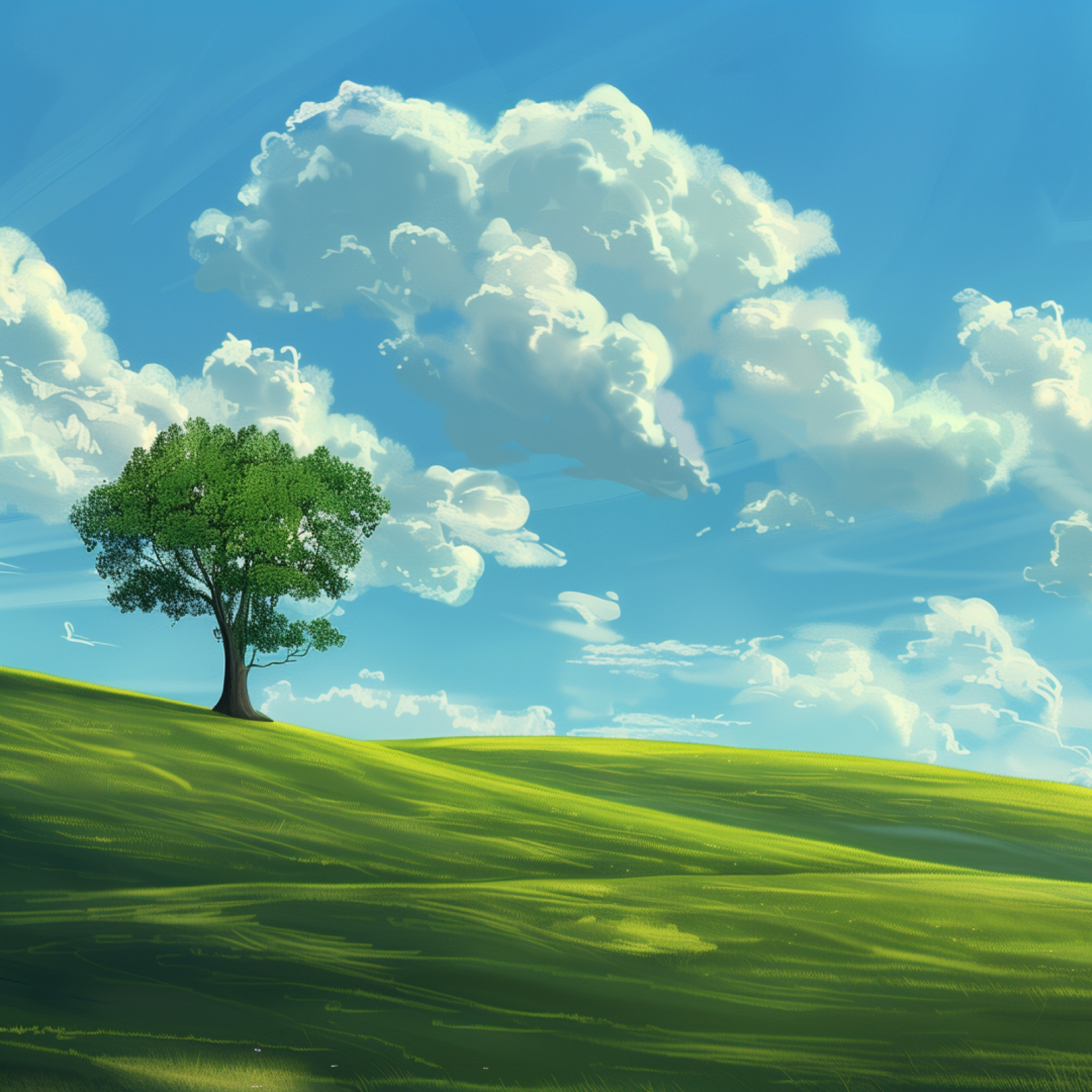 2000x2000 Resolution Windows XP x 11 Anime Style Digital Art 2000x2000 ...