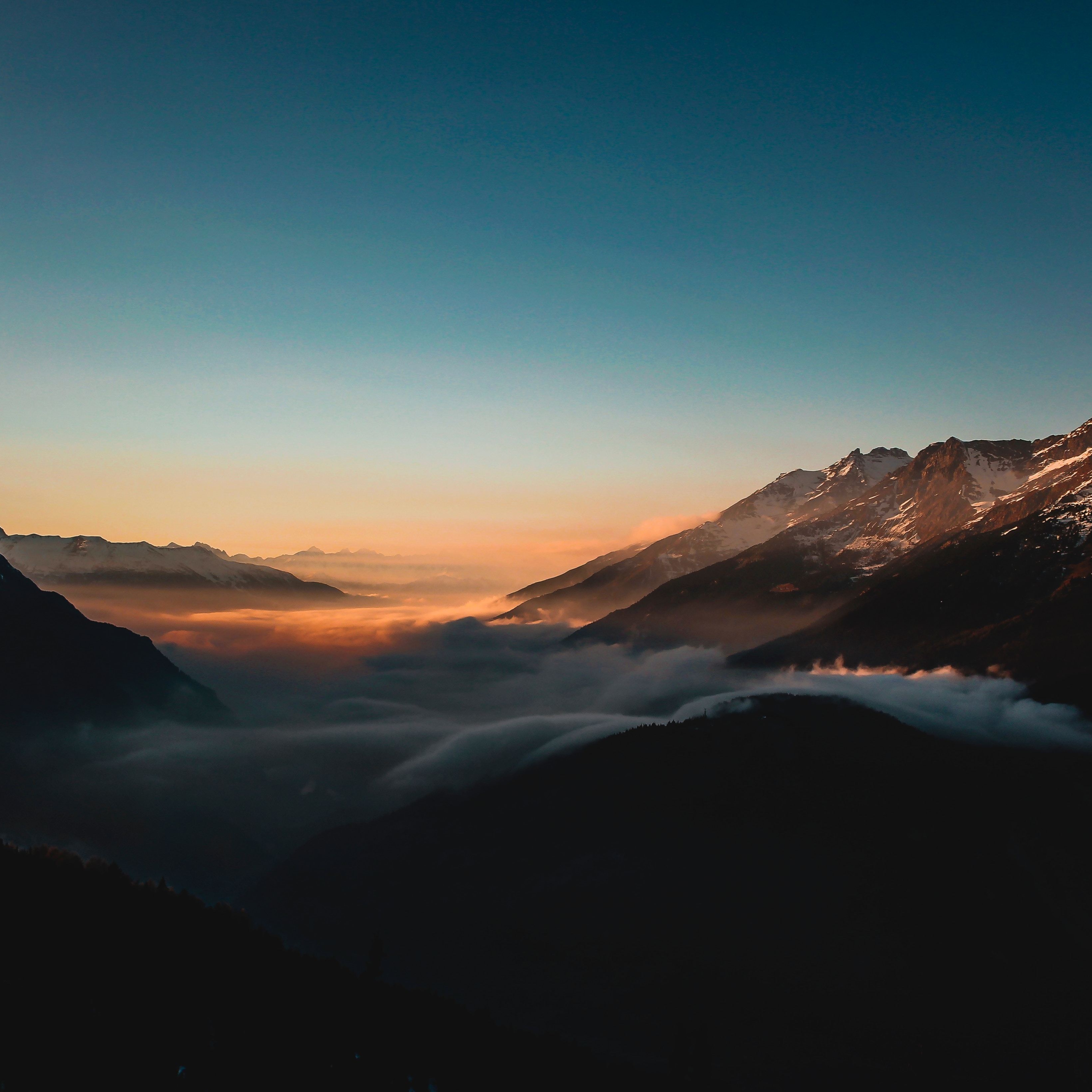 4000x4000 Resolution Winter Cloudy Forest Mountains 4000x4000 ...