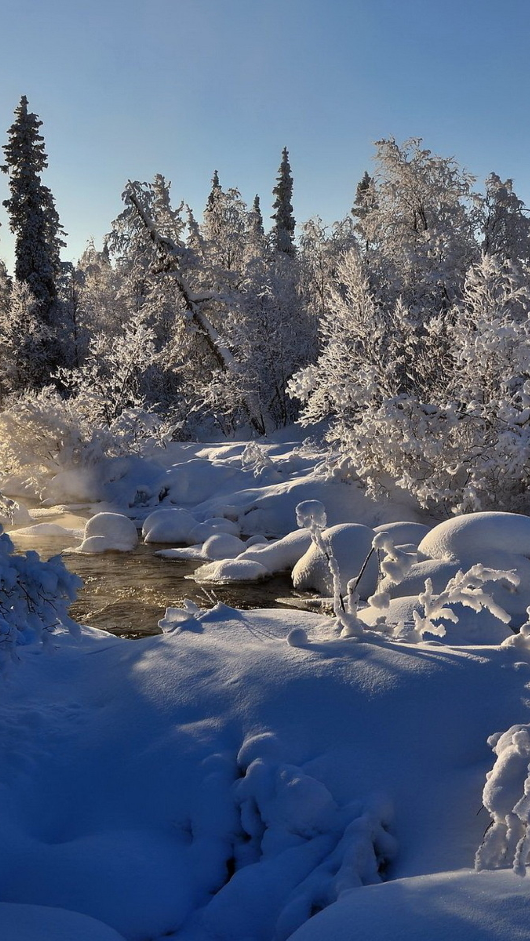 1081x1920 Resolution winter, river, steam 1081x1920 Resolution ...