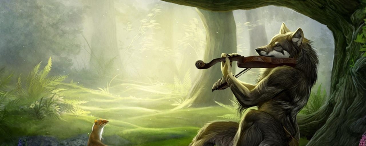 1200x480 Resolution wolf, violin, wood 1200x480 Resolution Wallpaper ...