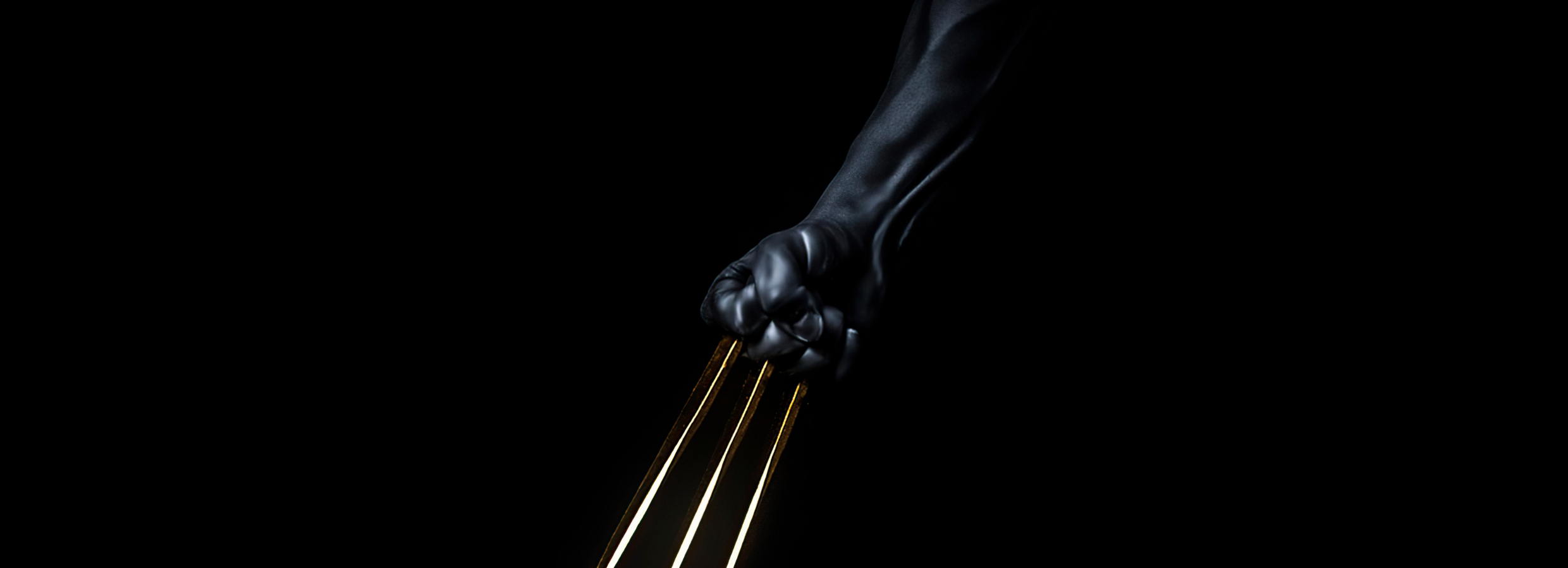 2480x900 Wolverine Gold Claws Dark 2480x900 Resolution Wallpaper, HD ...
