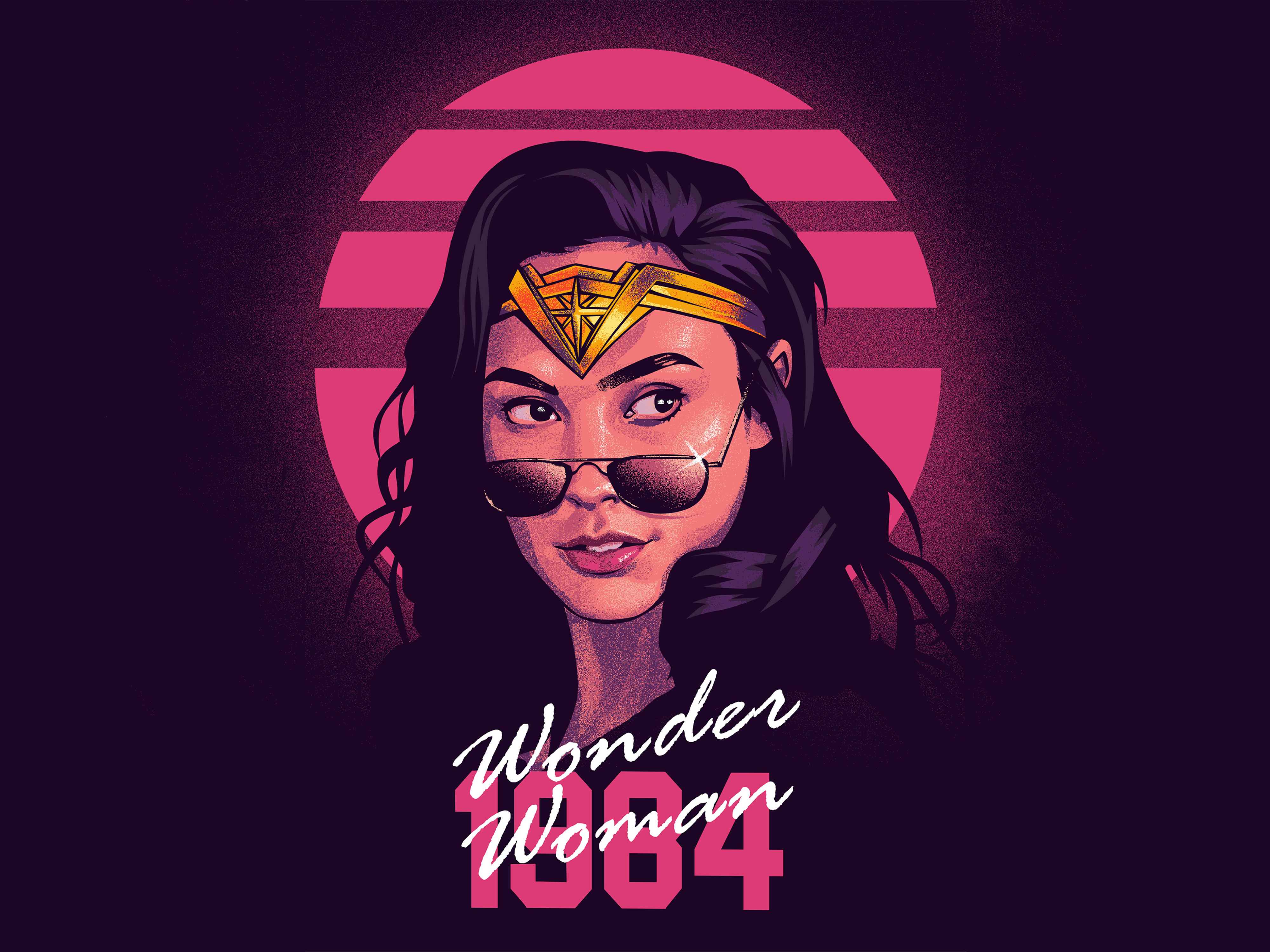 4000x3000 Resolution Wonder Woman 1984 Neon Synthwave Poster 4000x3000 ...