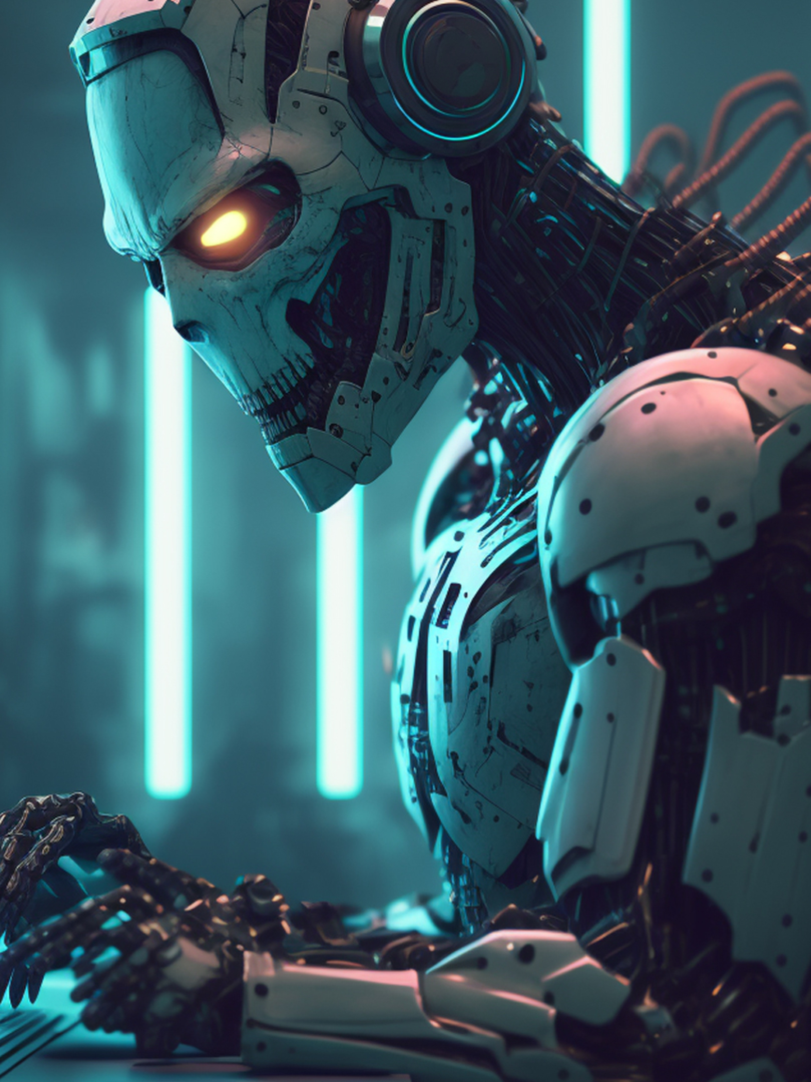1668x2226 Resolution Working Robot Future 2023 AI Art 1668x2226 ...
