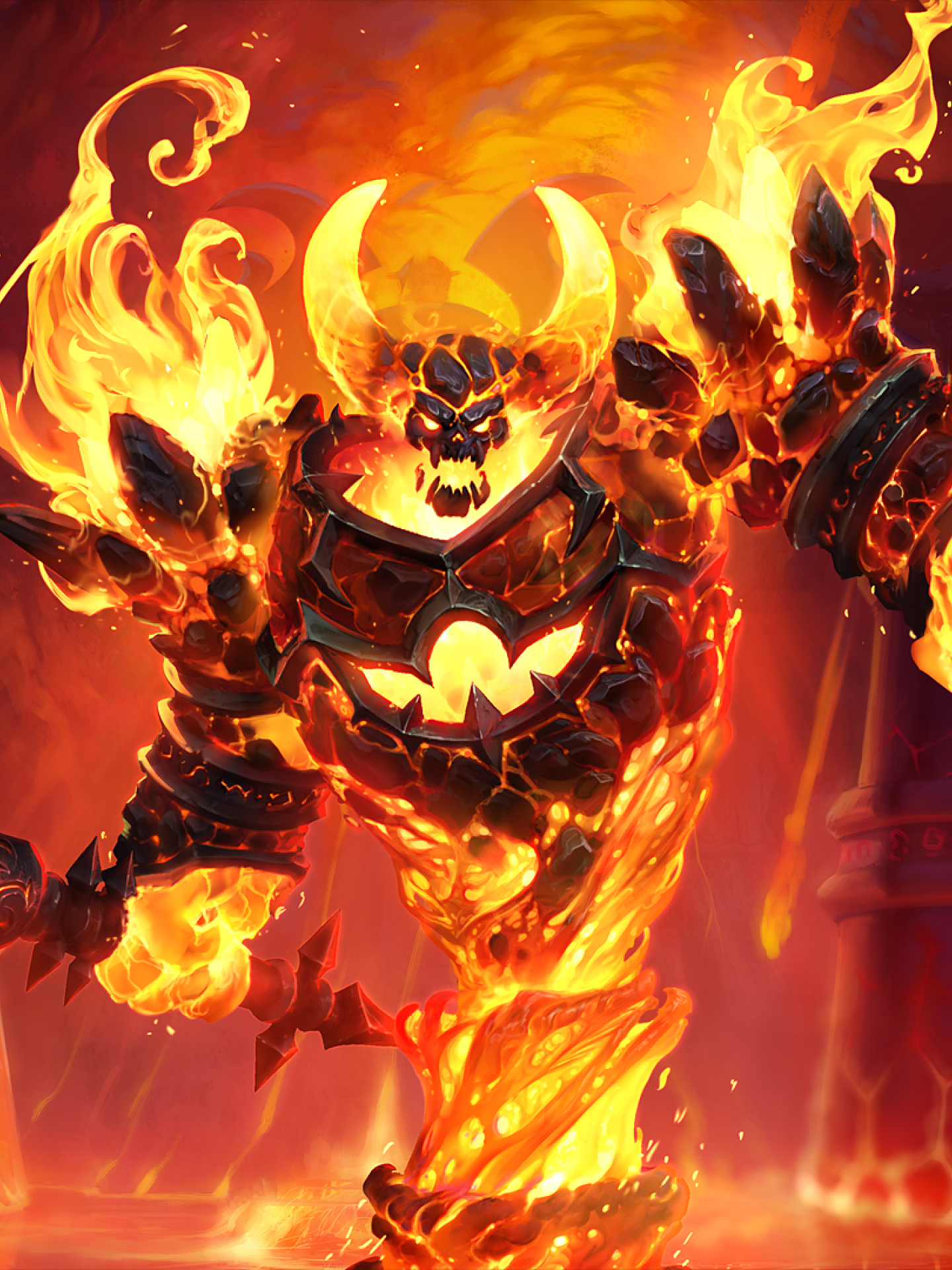 1440x1920 World of Warcraft Ragnaros Fire Art 1440x1920 Resolution ...