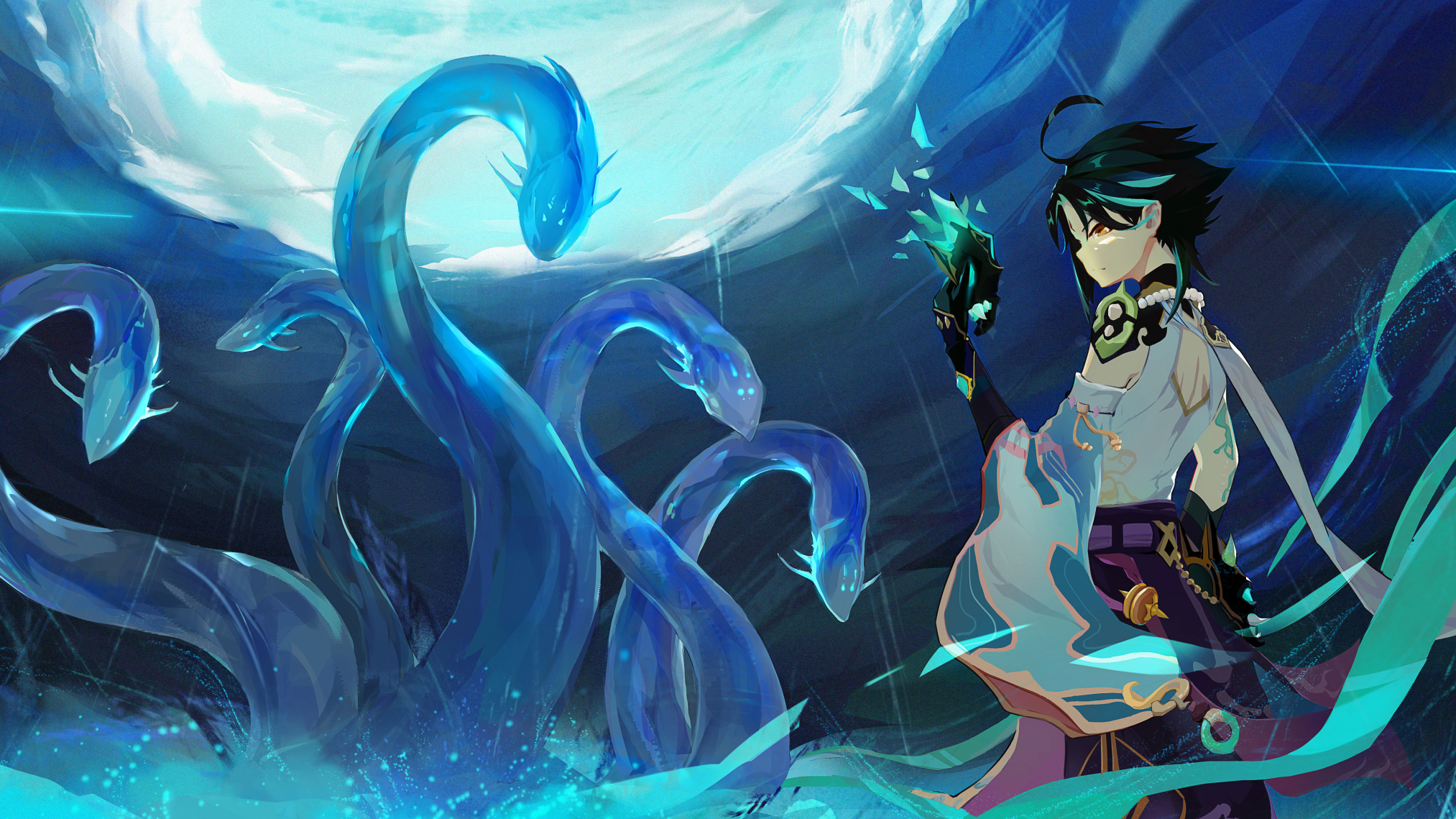 2026x1139 Resolution Xiao Cool Genshin Impact Art 2026x1139 Resolution ...