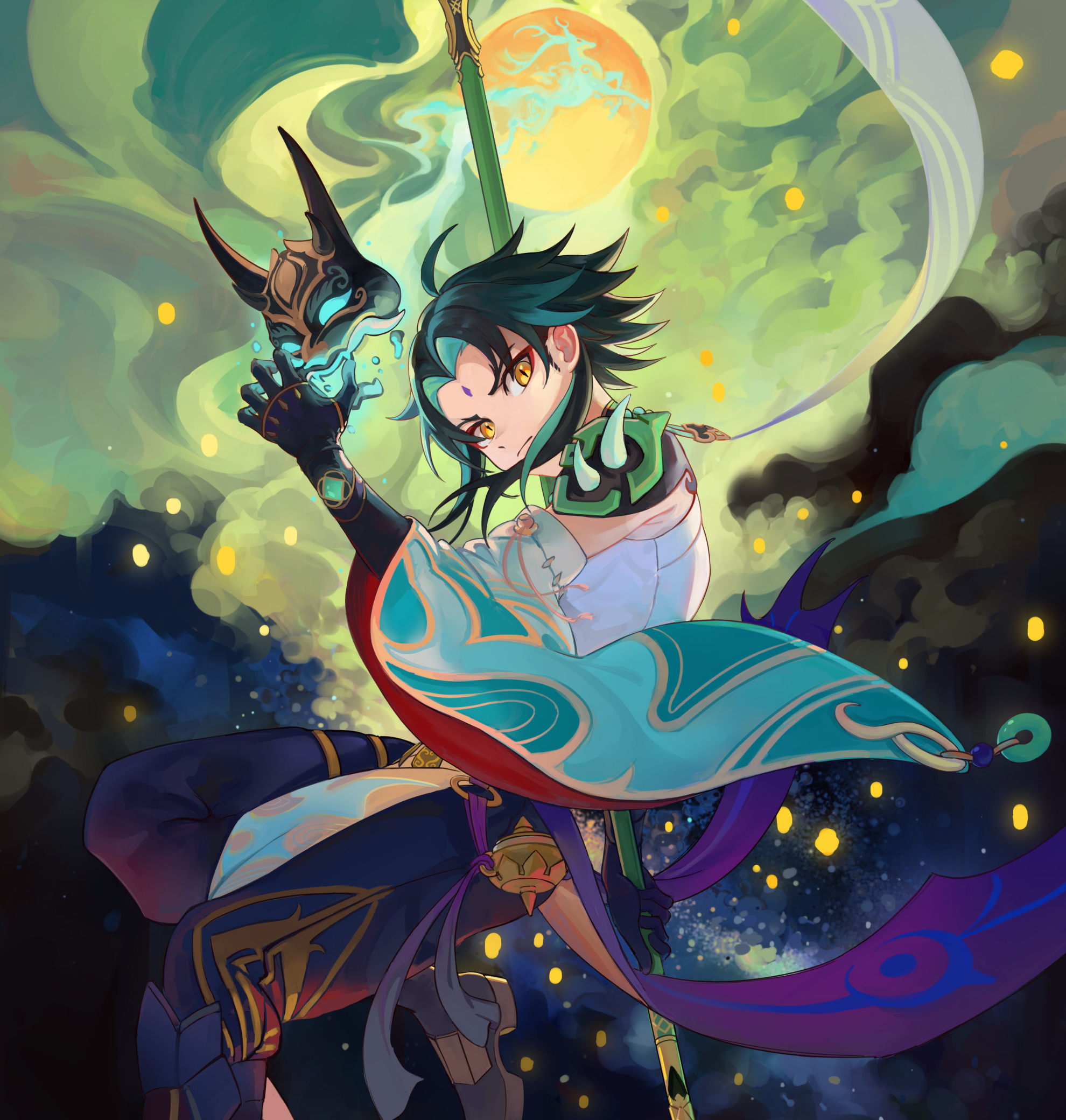 1980x2080 Xiao NNAA Mask Genshin Impact 1980x2080 Resolution Wallpaper ...