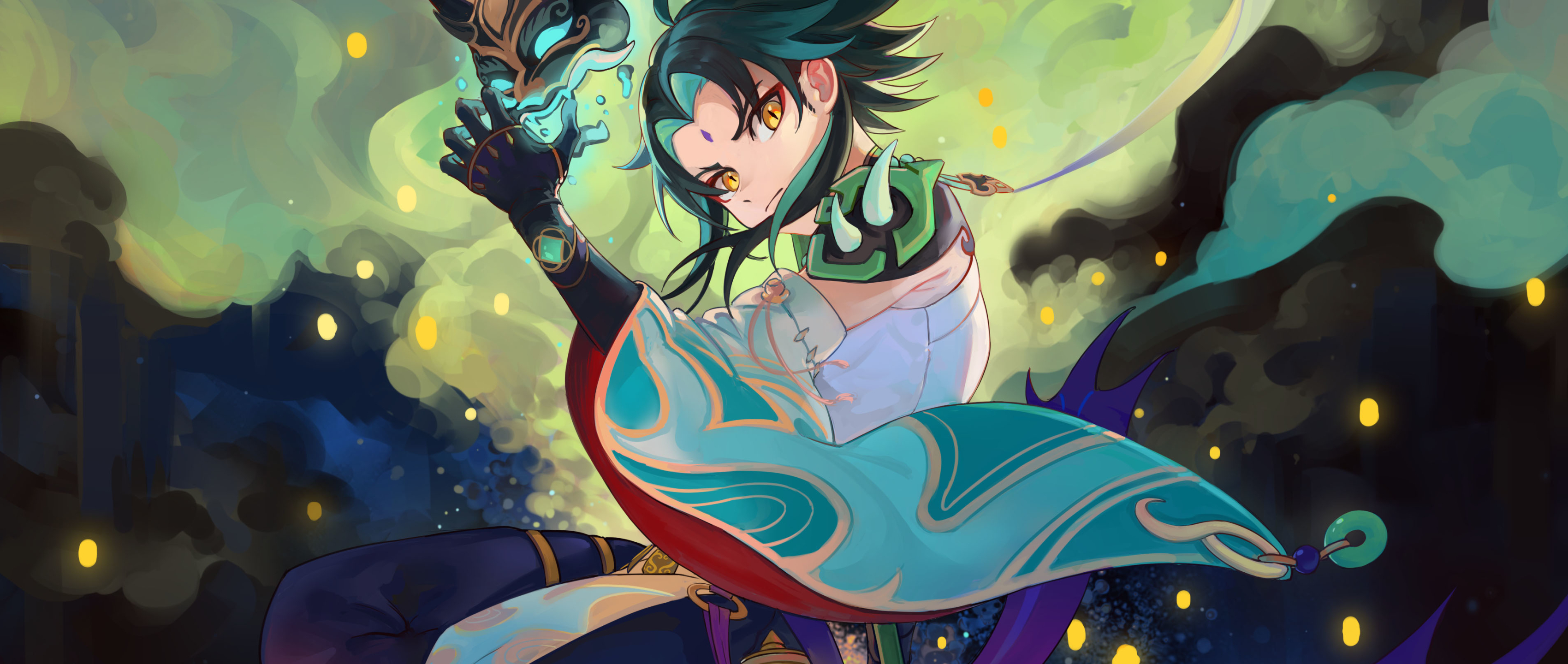 3400x1440 Xiao NNAA Mask Genshin Impact 3400x1440 Resolution Wallpaper ...