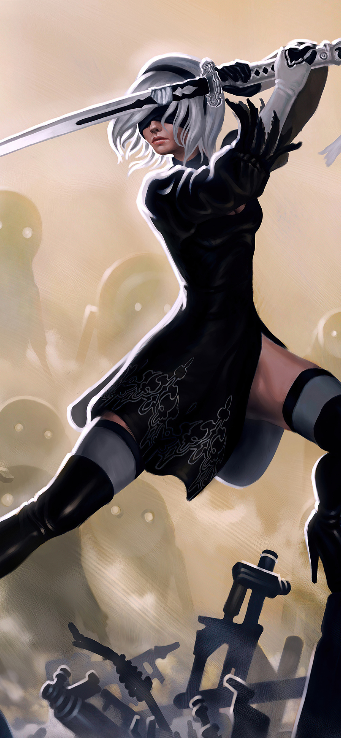 1125x2432 YoRHa No 2 Type B NieR 1125x2432 Resolution Wallpaper, HD ...