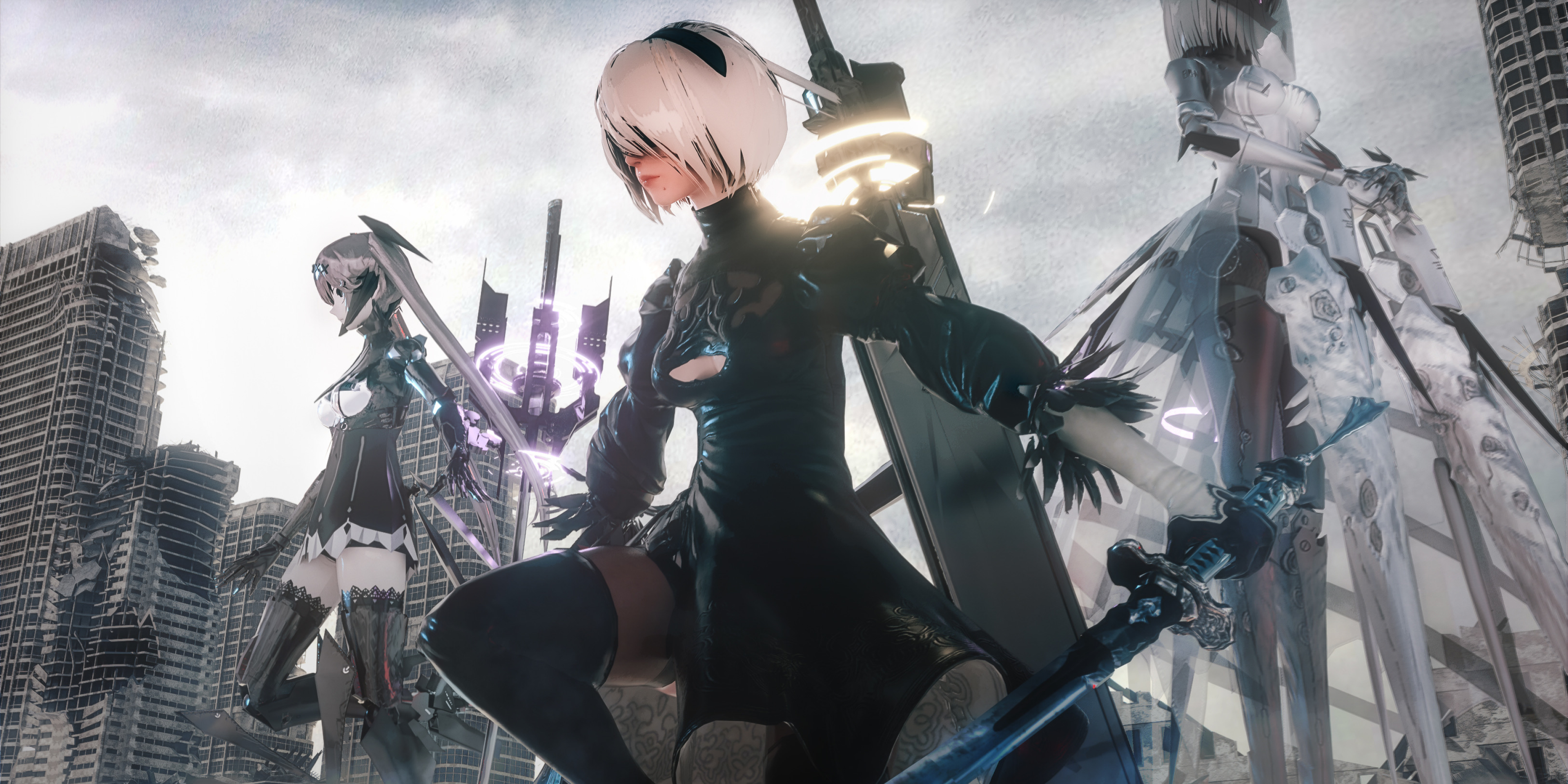 3840x1920 YoRHa No.2 Type B Warrior 3840x1920 Resolution Wallpaper, HD ...