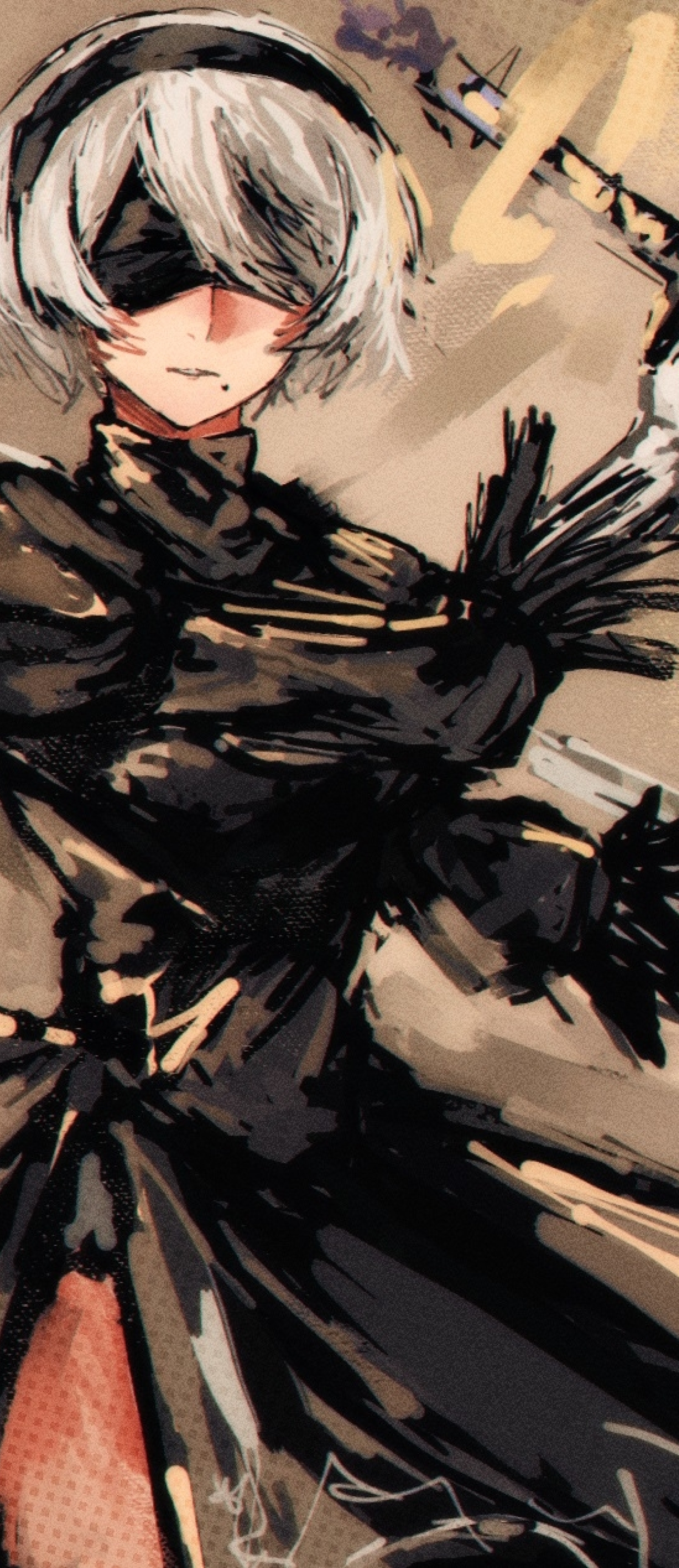 1664x3840 Resolution YoRHa No.2 Type B 1664x3840 Resolution Wallpaper ...