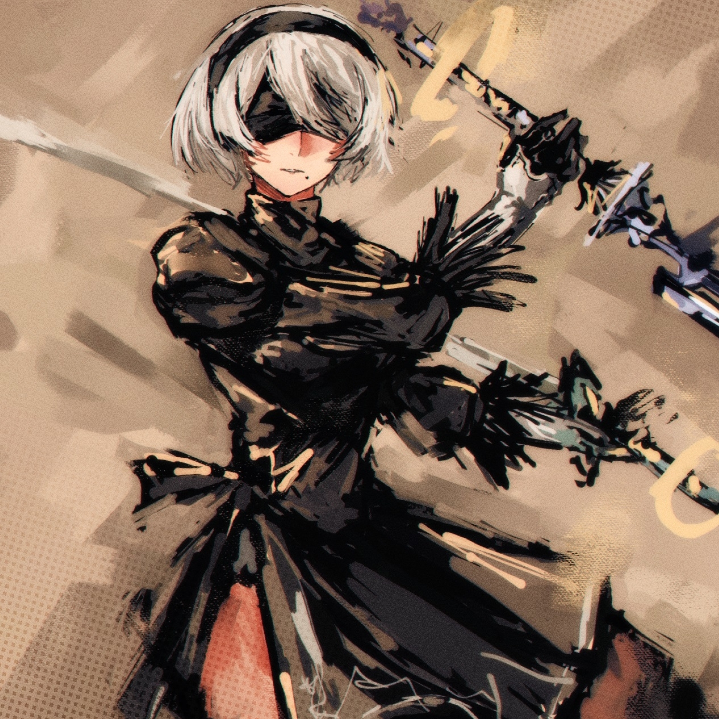 2480x2480 Resolution YoRHa No.2 Type B 2480x2480 Resolution Wallpaper ...