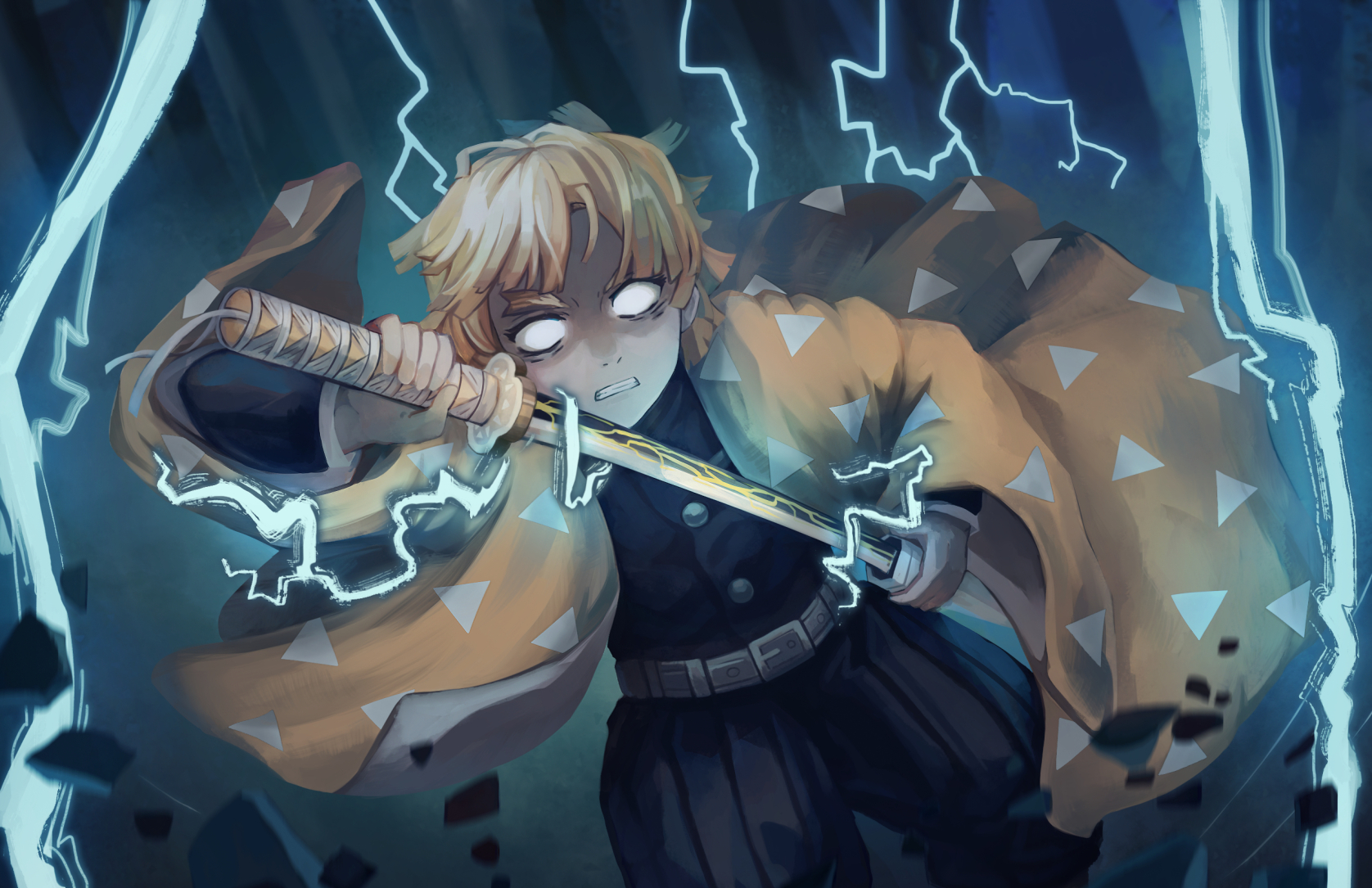 1676x1085 Zenitsu Agatsuma Fight Mode 1676x1085 Resolution Wallpaper ...