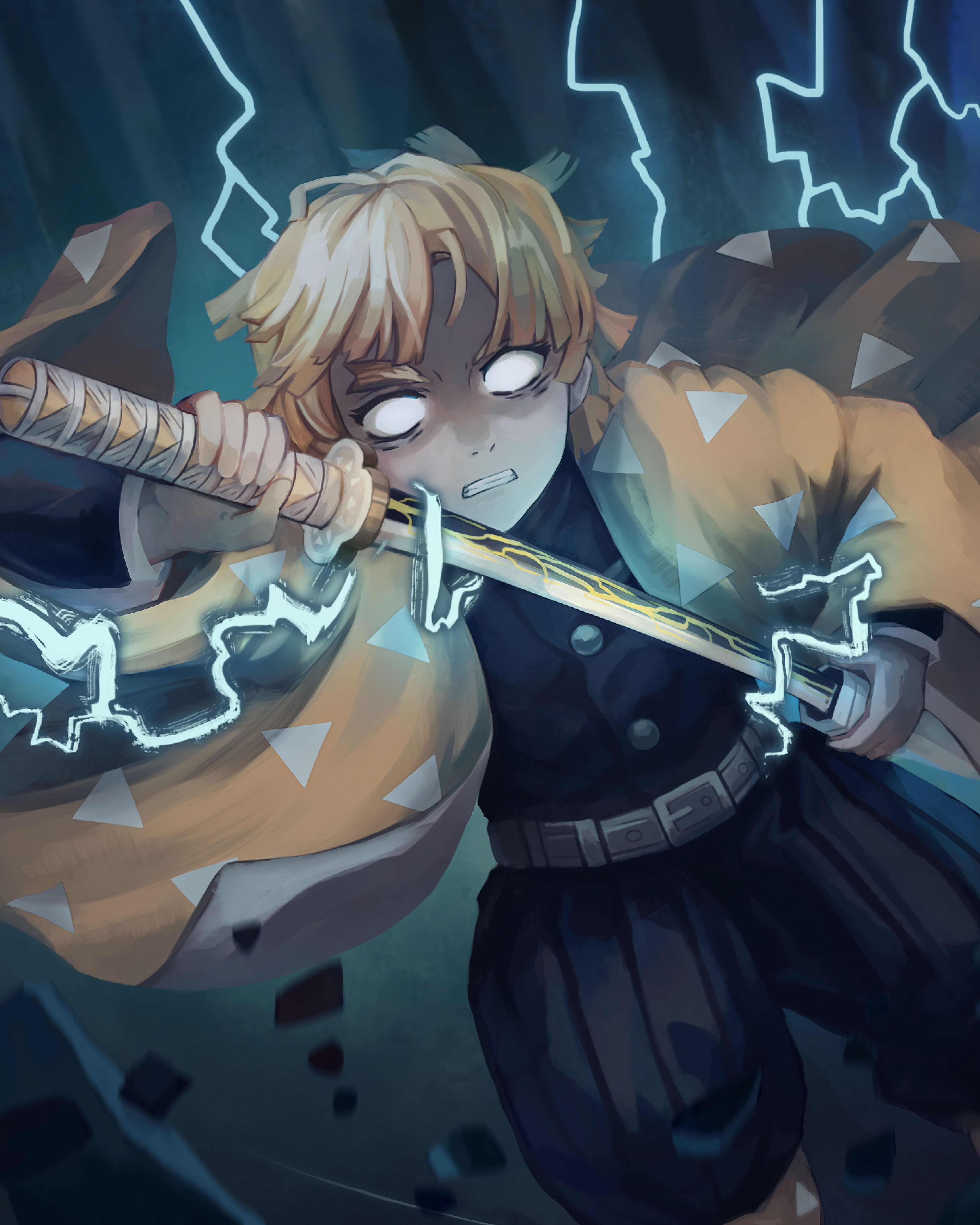 4000x5000 Zenitsu Agatsuma Fight Mode 4000x5000 Resolution Wallpaper ...