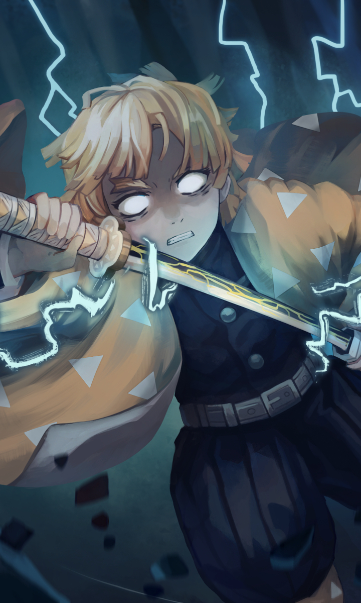 720x1200 Zenitsu Agatsuma Fight Mode 720x1200 Resolution Wallpaper, HD ...
