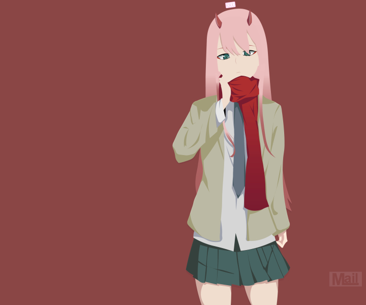 720x600 Zero Two Minimalist 720x600 Resolution Wallpaper, HD Anime 4K ...