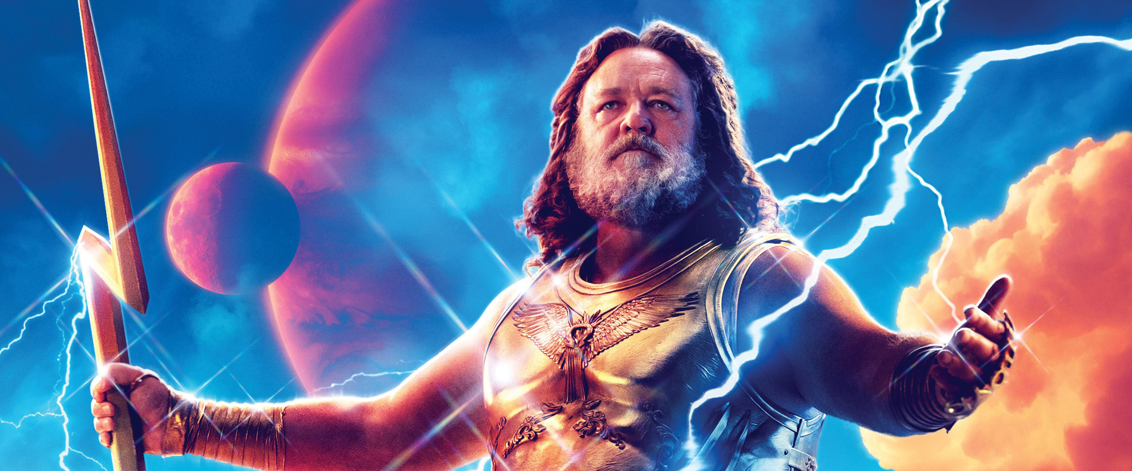 3840x1600 Resolution Zeus Thor Love and Thunder Russell Crowe 3840x1600 ...