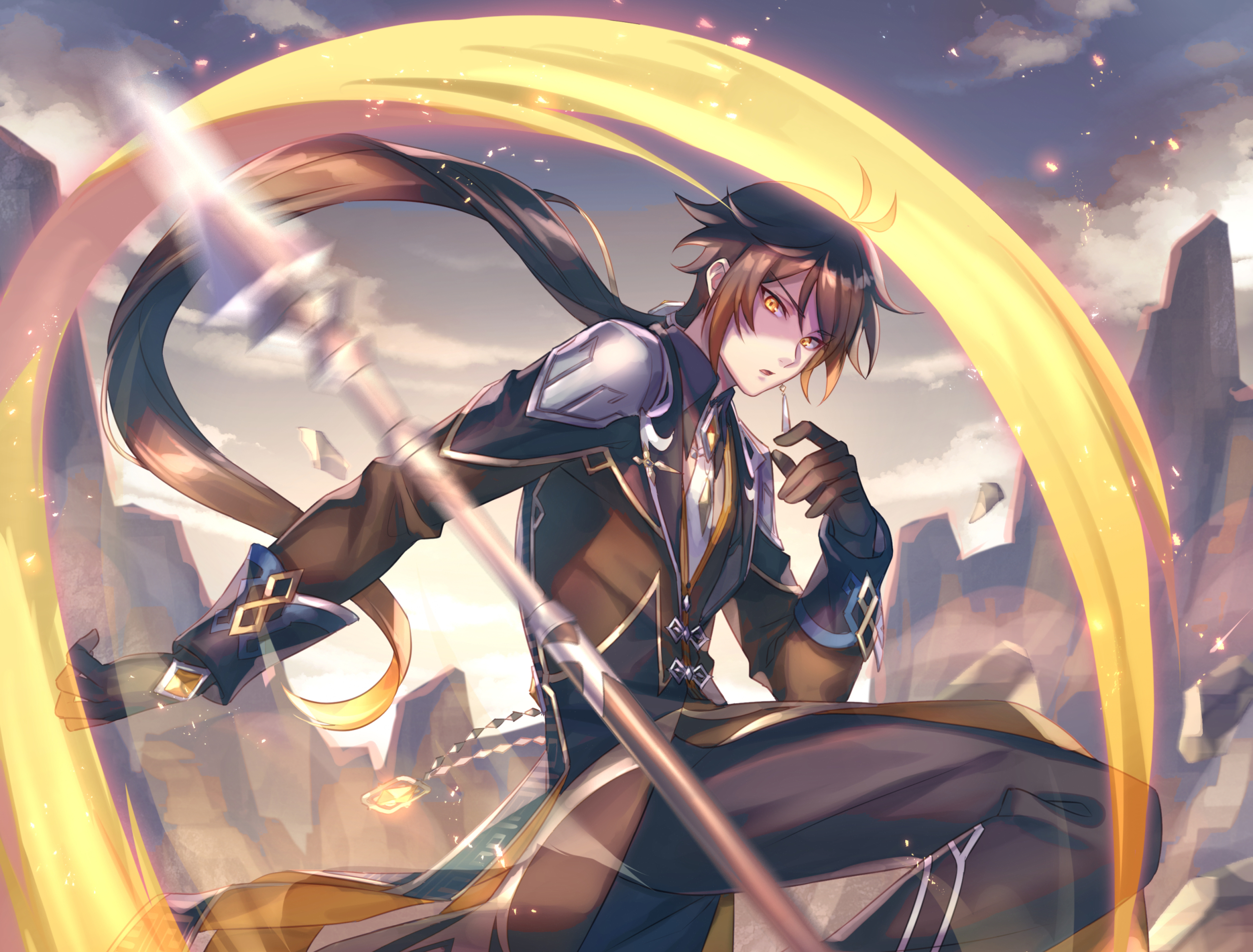 4000x3040 Zhongli Digital Art Genshin Impact 4000x3040 Resolution ...