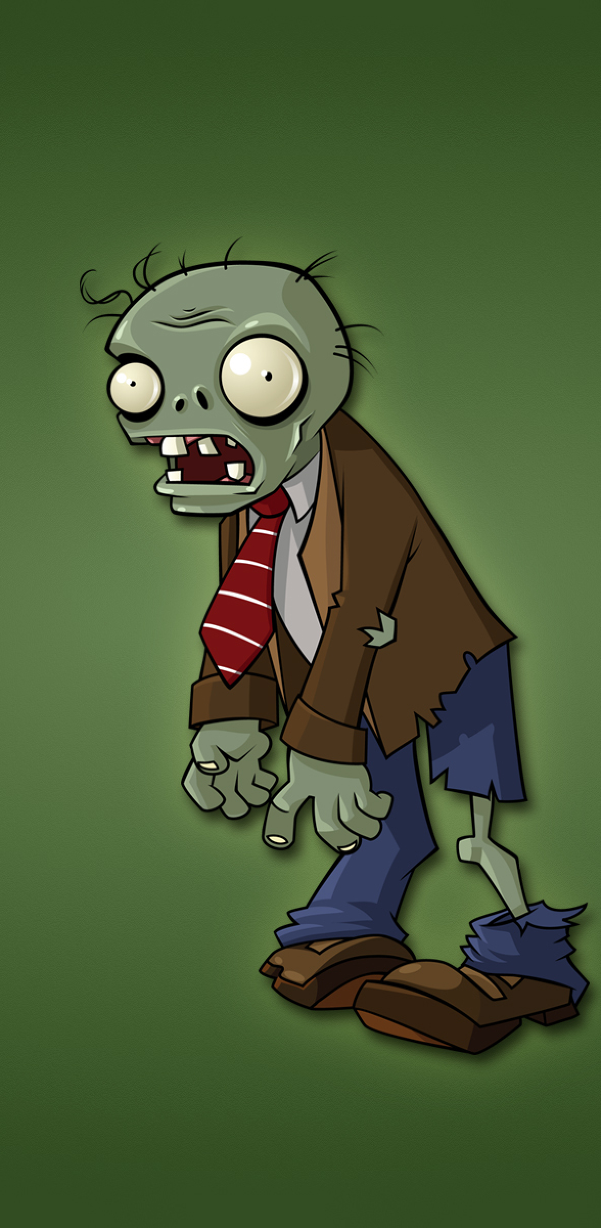 1176x2400 Resolution zombies, plants vs zombies, green background ...